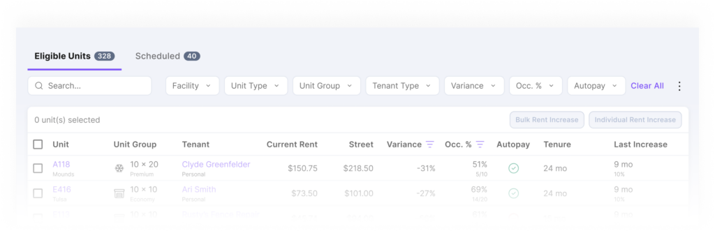 Self-Storage Revenue Management Software | Monument